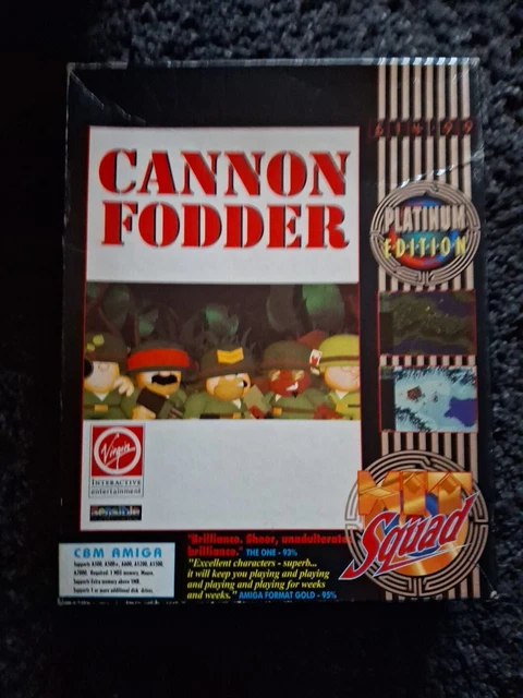 CANNON FODDER. AMIGA Game, Platinum Edition. Hit Squad. Card Box. £11. ...