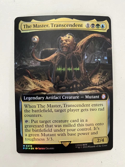 THE MASTER, TRANSCENDENT (0419) *FOIL* EXT ART Fallout MTG neuf dans ...
