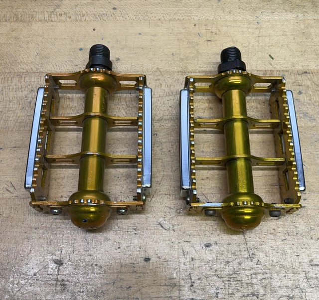 VINTAGE/ OLD SCHOOL BMX: KKT Rat Trap 9/16” Pedals - Gold $149.99 ...