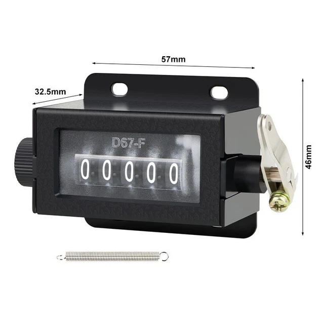 5-DIGIT DISPLAY MANUAL Hand Tally Counter Resettable Mechanical Clicker ...