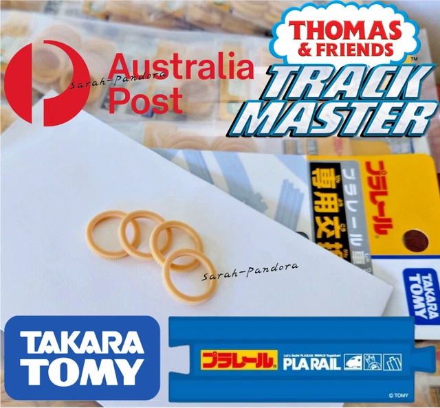 4 TOMY TRACKMASTER Thomas train PLARAIL rubber traction tyre tire ...