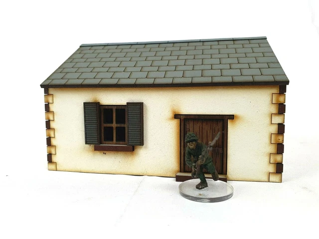 28MM WW2 SMALL House MDF Painted Terrain Building Perfect for Bolt ...
