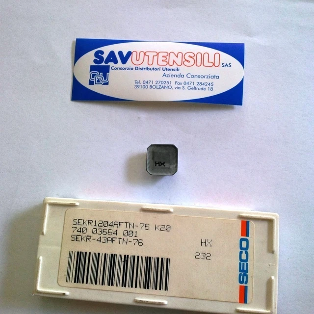 INSERTI PER FRESATURA SECO SEKR 1204AFTN-76 K20 (conf. 10 pezzi) EUR 46,92 - PicClick IT