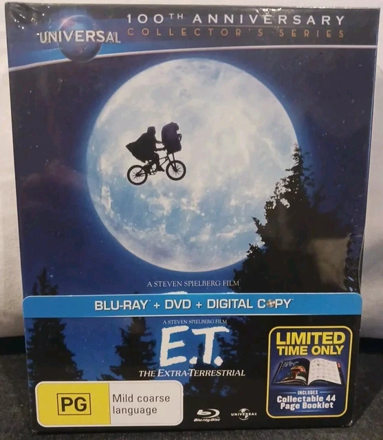 E.T. EXTRA-TERRESTRIAL BLU-RAY + DVD Limited Edition Pack + 44 Page ...