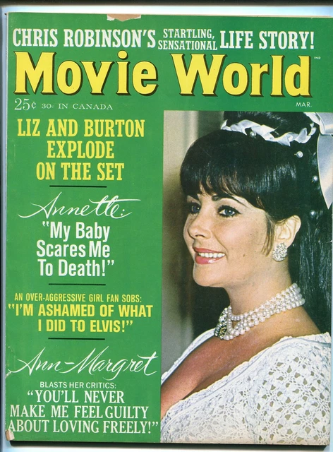 MAG: MOVIE WORLD 3/1966-Atlas-Liz Taylor-Ann-Margaret-Natalie Wood-Jane ...