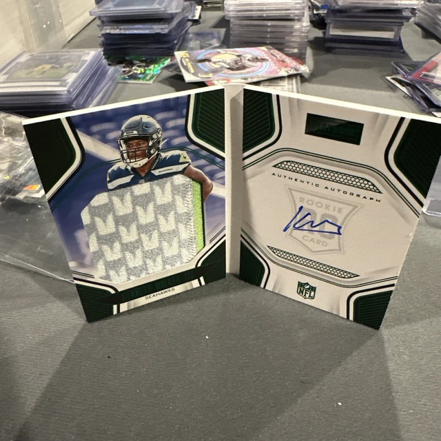 KENNETH WALKER III 2022 Playbook Booklet 5/25 RPA On Card Auto Rookie ...