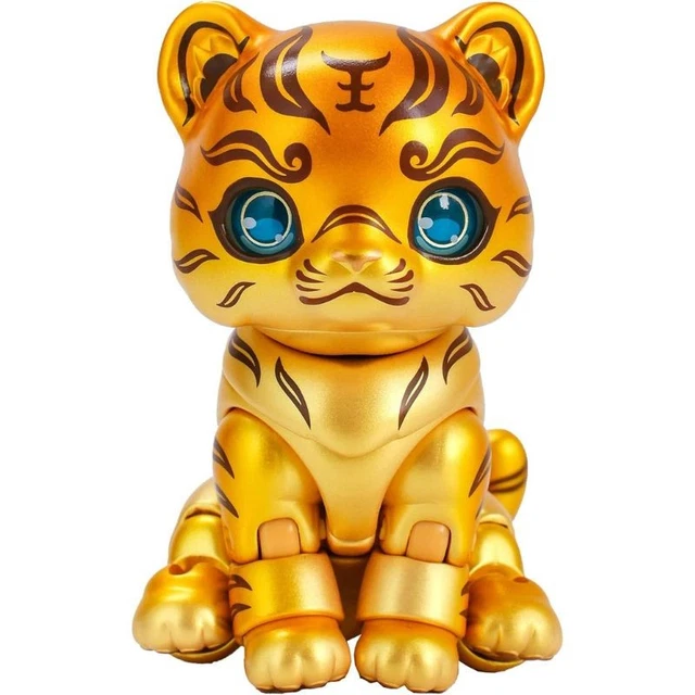 BRONCE TIGER TALISMÁN Con Oro Inscripción Jin Fuzai Figura de Acción ...