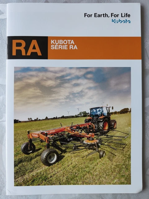 TRACTEUR ANDAINEURS KUBOTA Série RA Prospectus Rake Brochure Schwader ...