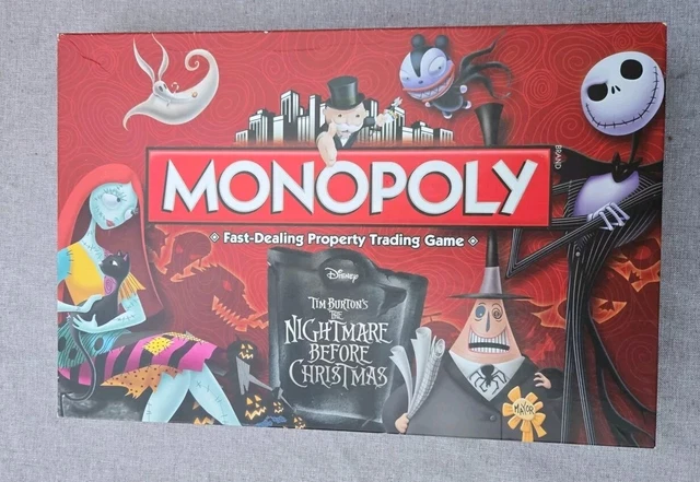 MONOPOLY TIM BURTON'S The Nightmare Before Christmas Board Game Disney ...