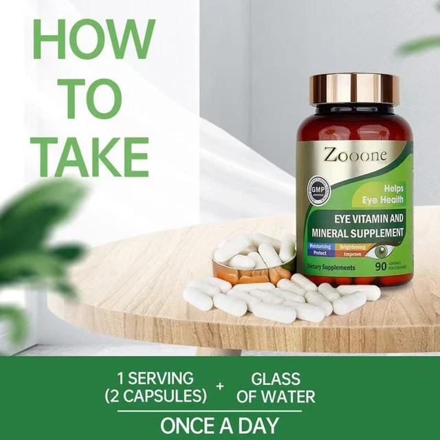 ZOOONE LUTEIN EYE Vitamins Zeaxanthin to Support Eyes Health, 90x ...
