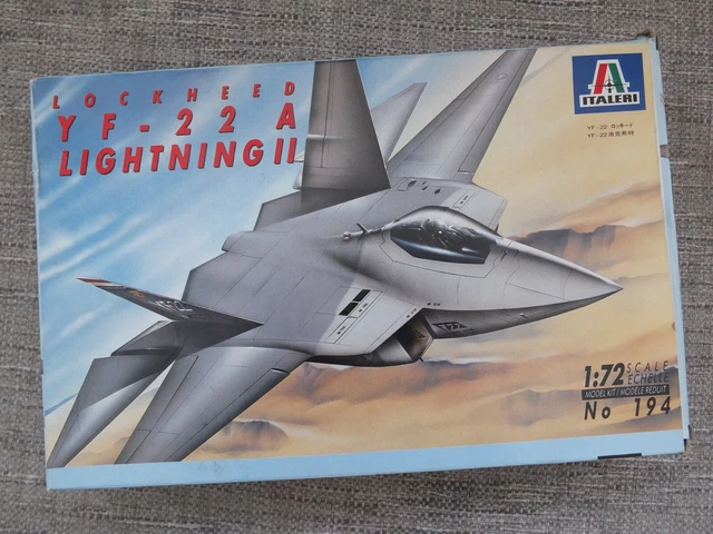 ITALERI 194 - Lockheed Yf-22 A Lightning Ii - Rare 1/72 Scale Model Kit ...