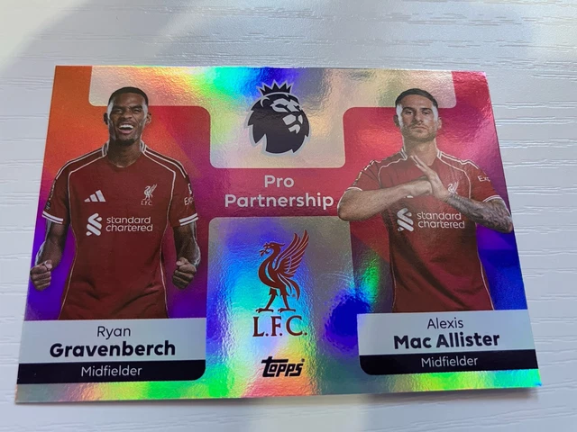 TOPPS PREMIER LEAGUE 2026 Card Gravenberch / Mac Allister Pro ...