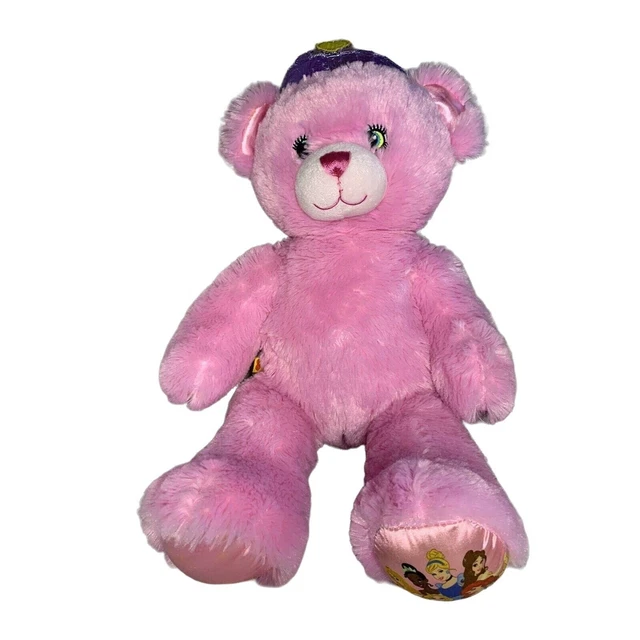 BUILD A BEAR Teddy Bear Disney Princess Plush Stuffed Pink Purple Crown ...