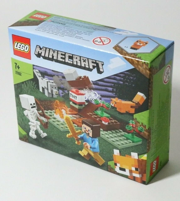 LEGO TAIGA ADVENTURE Minecraft 21162 Set Steve Wolf Fox Skeleton - NEW ...