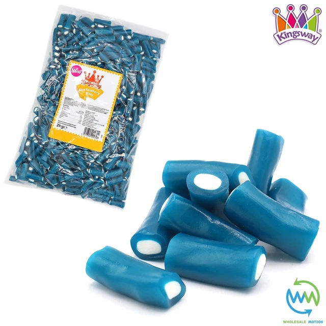 BLUE RASPBERRY BITES Sweets GUMMY Candy JELLY GUMMIES Kingsway Pencil ...