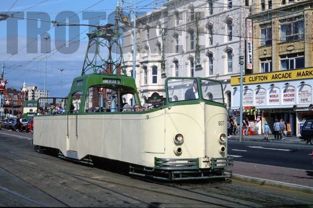 35MM SLIDE BLACKPOOL Transport Single Decker Tram Strassenbahn 607 1993 Original £4.99 - PicClick UK