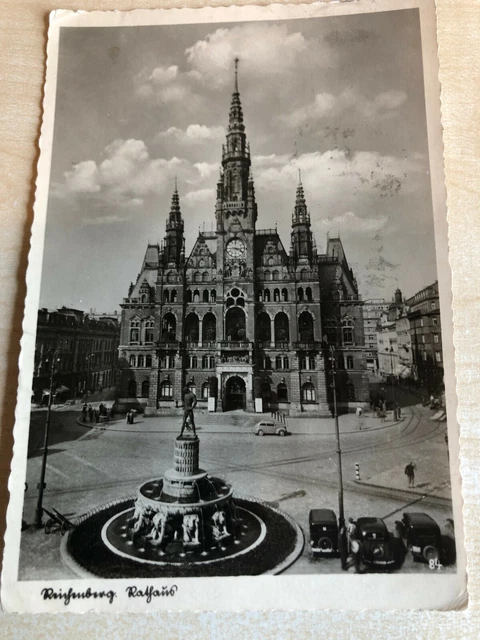 ALTE POSTKARTE 1942 Reichenberg, Rathaus, Adolf Hitler Platz EUR 1,50 ...
