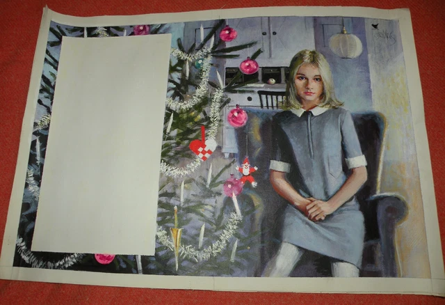 TROELS MARSTRAND DIT JAC MARS (1919-1992) JEUNE FILLE AU SAPIN DE NOEL ...