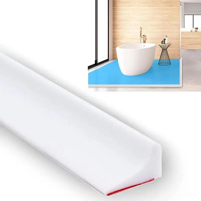 RIGHT-ANGLE COUNTERTOP SILICONE Strips Shower Dam Dr Separation-Barrier ...