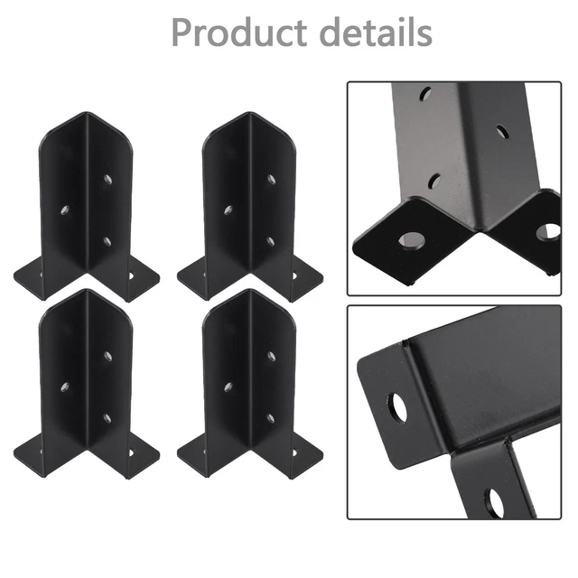 STURDY AND ADJUSTABLE Deck Post Anchor Base Brackets for Wooden Columns ...