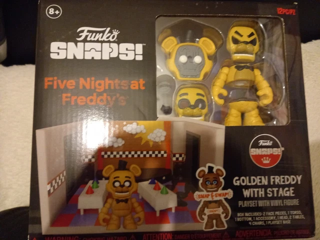 FIVE NIGHT'S AT Freddy's Golden Freddy with Stage Snap Playset by Funko ...