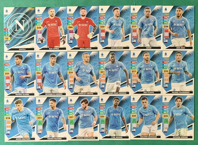 ADRENALYN XL CALCIATORI 2024-25 Napoli Squadra Completa - 18 Card Base 2025 EUR 15,00 - PicClick DE