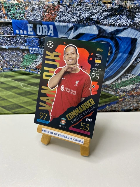 TOPPS MATCH ATTAX 2022/23 Van Dijk Liverpool Commander Limited Edition ...