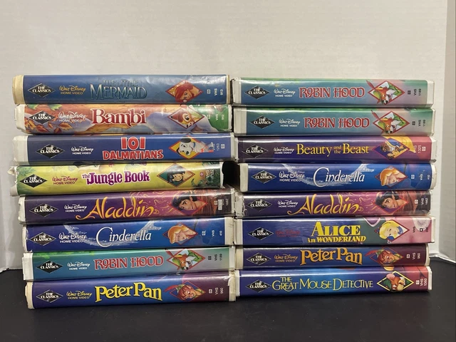 DISNEY BLACK DIAMOND VHS Tape Lot Complete Set Clamshell & Banned ...