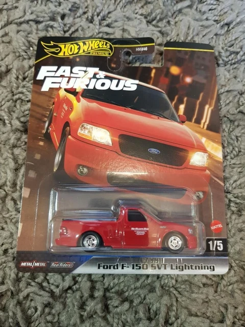 HOT WHEELS PREMIUM 2024 Ford F-150 SVT Lightning Fast & Furious Real ...