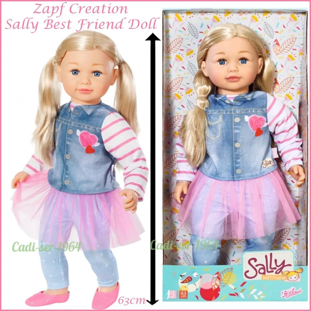 ZAPF CREATION SALLY Soft Body Doll with Long Hair 63 cm My Best Friend ...