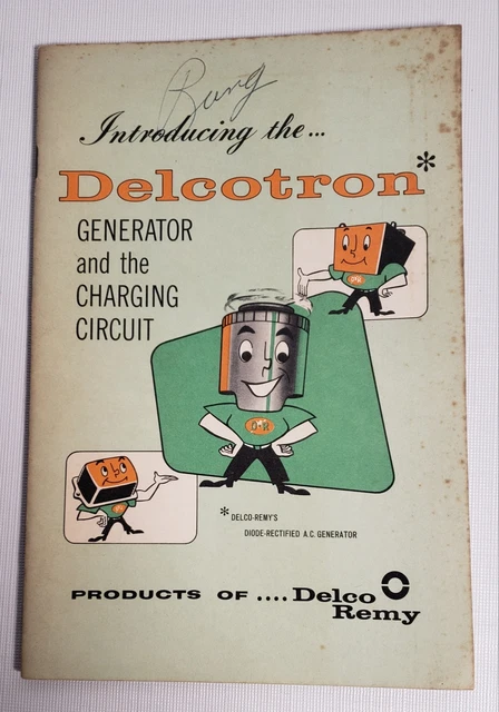 1960S GENERAL MOTORS Delco Remy Delcotron Generator Charging Circuit ...