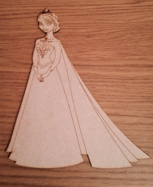 WOODEN ELSA FROM Frozen 3 Mm Laser Cut Mdf Craft Shape Blank £4.50 ...