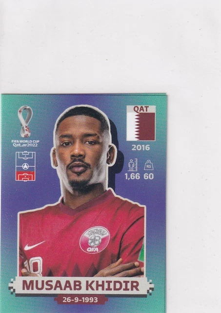 PANINI QATAR WORLD Cup Sticker 2022 Qatar Numéro Qat 8 Musaab Khidir ...
