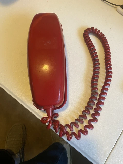 VINTAGE CHERRY RED Trendline Touchtone Push Button Phone Telephone does ...