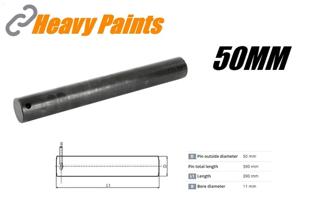 EXCAVATOR LINKAGE DIGGER Bucket Pin Tractor Pin 50mm x 390mm C45 Steel ...