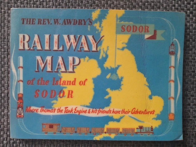 THOMAS THE TANK Engine Island of Sodor Map [1958] First Edition Rev W ...