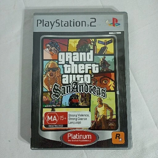 PLAYSTATION 2 PS2 Game - GTA Grand Theft Auto: San Andreas (Platinum ...