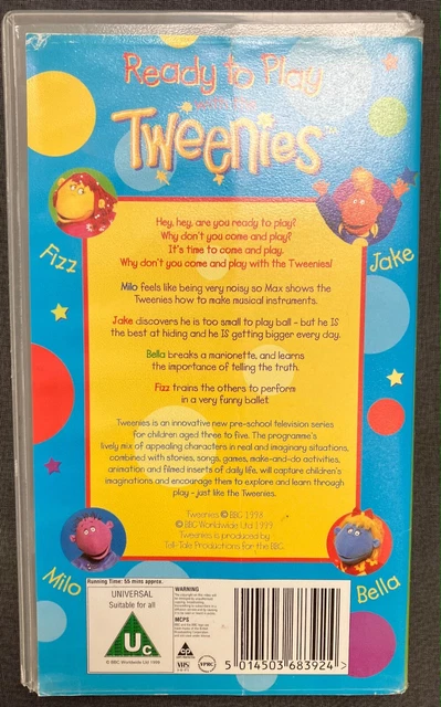 PAL VHS VIDEO Tape Cassette Ready To Play With The Tweenies Bella Fizz ...