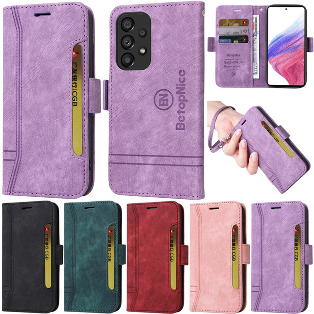 FOR SAMSUNG A55 A35 A54 A15 A25 A53 S24 S23 Retro Wallet Leather Flip Case Cover $15.25 ...