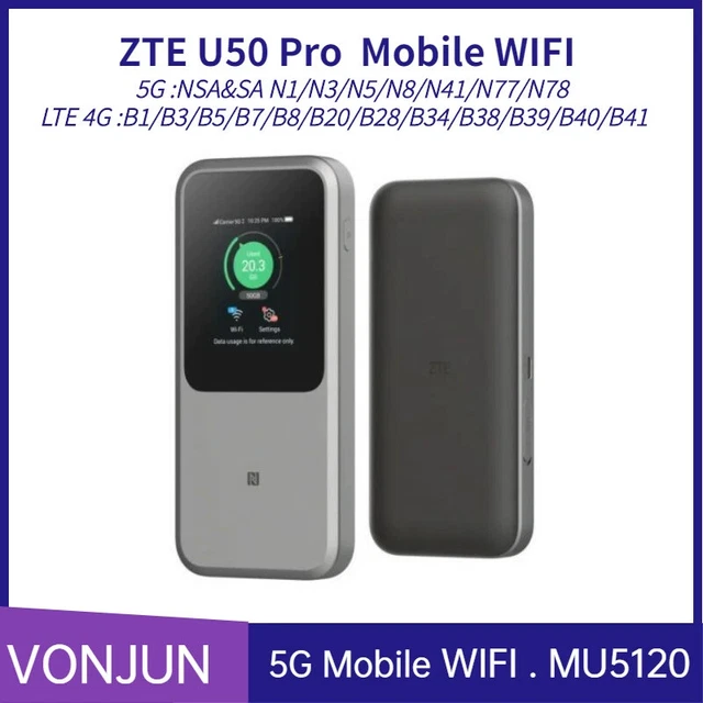 ZTE MU5120 5G 4G LTE Wifi Unlocked Portable Power Bank Router CAT 24 ...