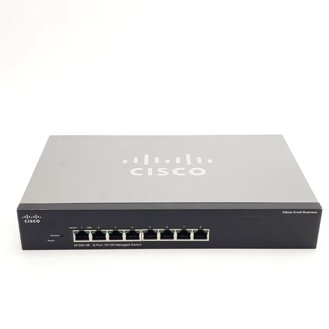 CISCO SF300-08 CISCO 8-Port 10/100 Managed Switch 300 Series Tested ...