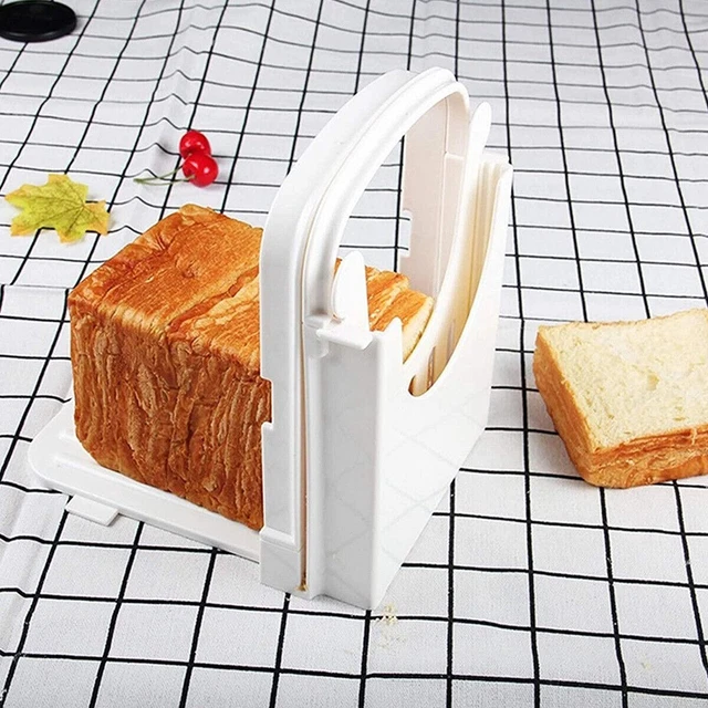 HOT BREAD SLICER Foldable Toast Slicer Adjustable Toast Slicing Machine ...