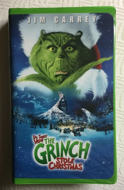 DR. SEUSS HOW The Grinch Stole Christmas 2000 Movie VHS Tape Starring ...