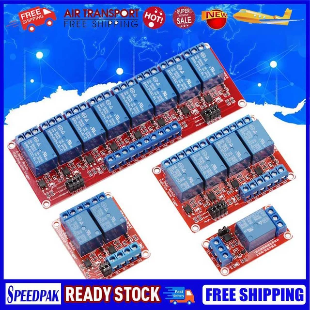 1/2/4/8 CHANNEL RELAY Module Board with Optocoupler 5V 12V 24V DC Relay ...