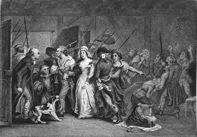 MORT DE MARAT et ARRESTATION de Charlotte CORDAY - Gravure du 19e ...