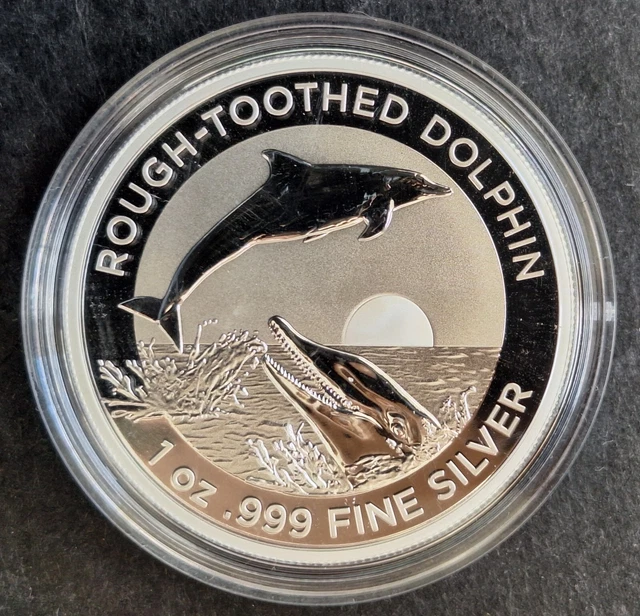 2023 AUSTRALIA ROUGH-TOOTHED Dolphin 1 oz Silver (.999) $1 UNC Coin EUR ...