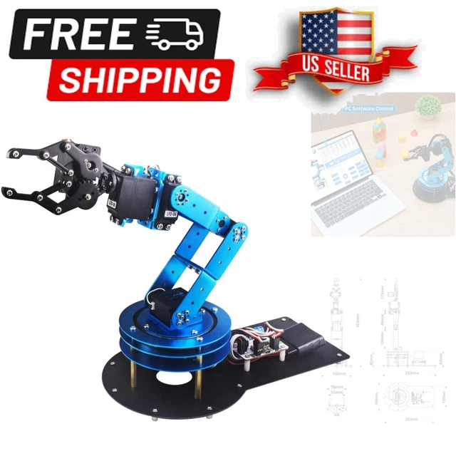 METAL-CRAFTED 6DOF ROBOT Arm for Educational Robotics & Programming ...