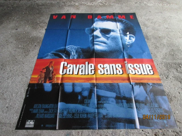 CAVALE SANS ISSUE JC VAN DAMME Affiche cinéma originale F120/160 pliée ...