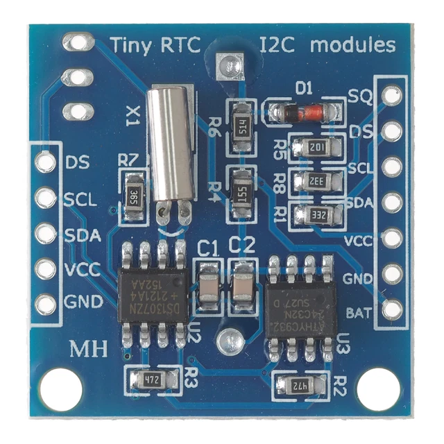 TINY RTC I2C Modul AT24C32 DS1307 Real Time Clock Module für Arduino ...