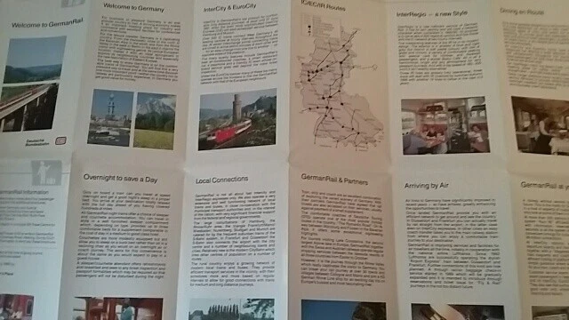 DEUTSCHE BAHN, GERMANY, rail network map and information 1990, in ...